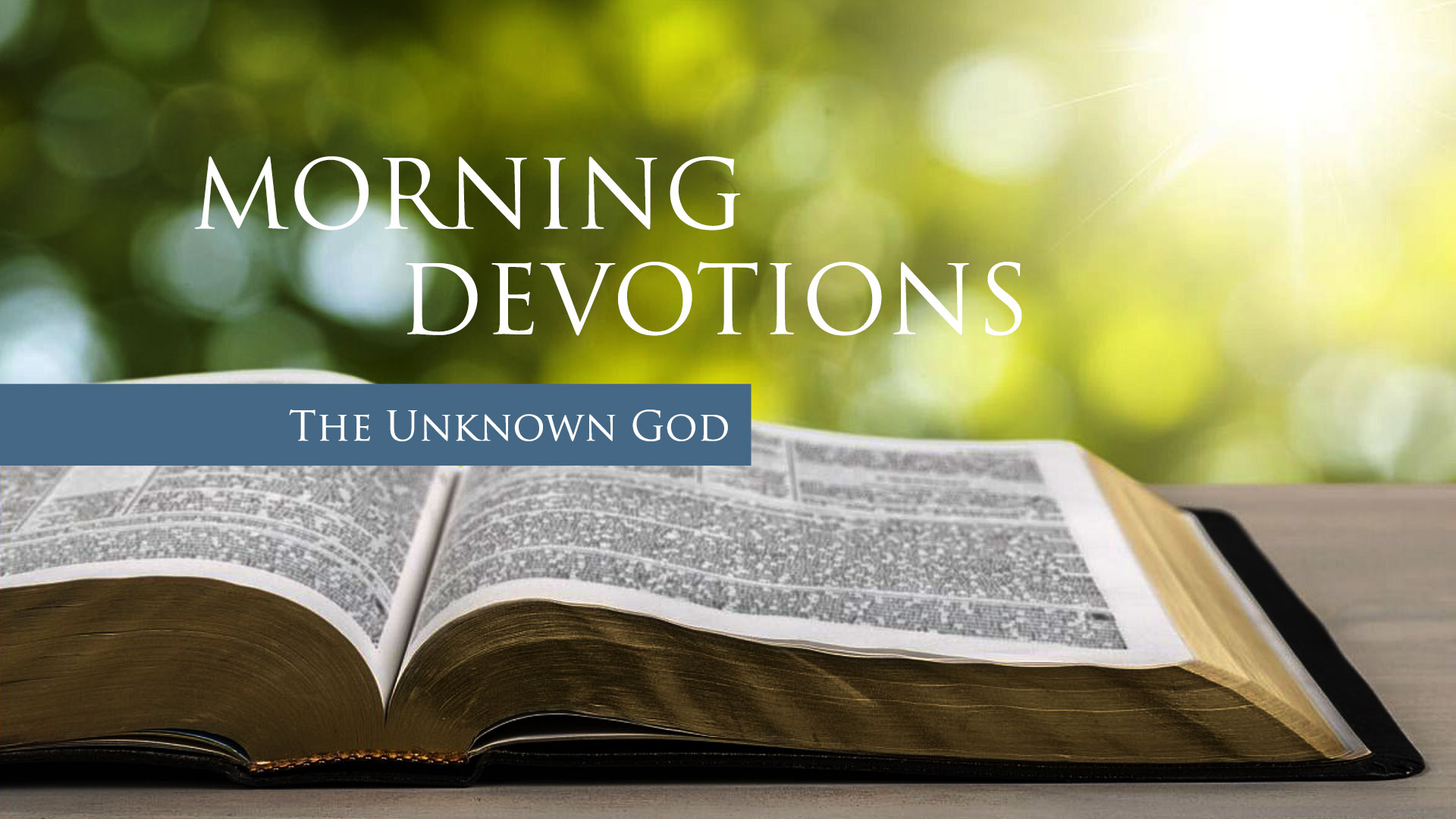The Unknown God - Bible Baptist Church
