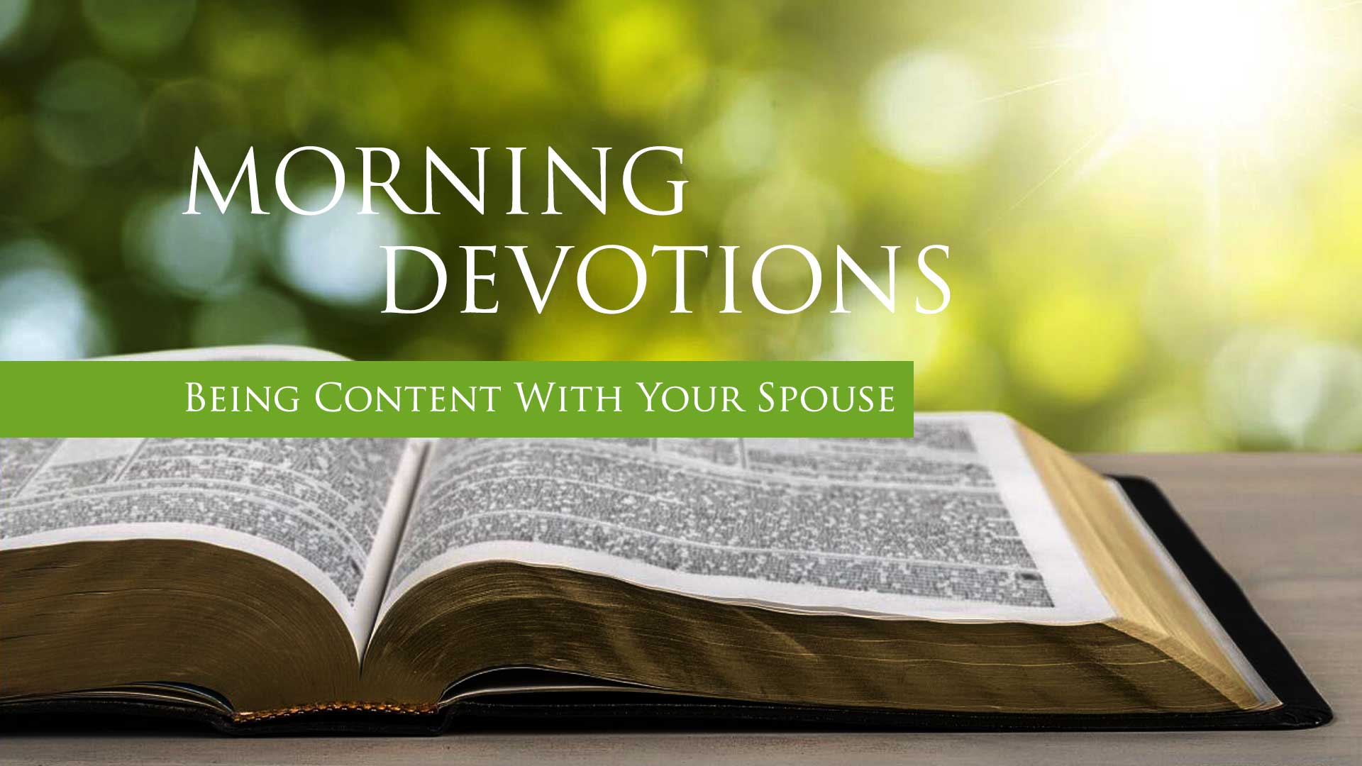 Being Content With Your Spouse - Bible Baptist Church
