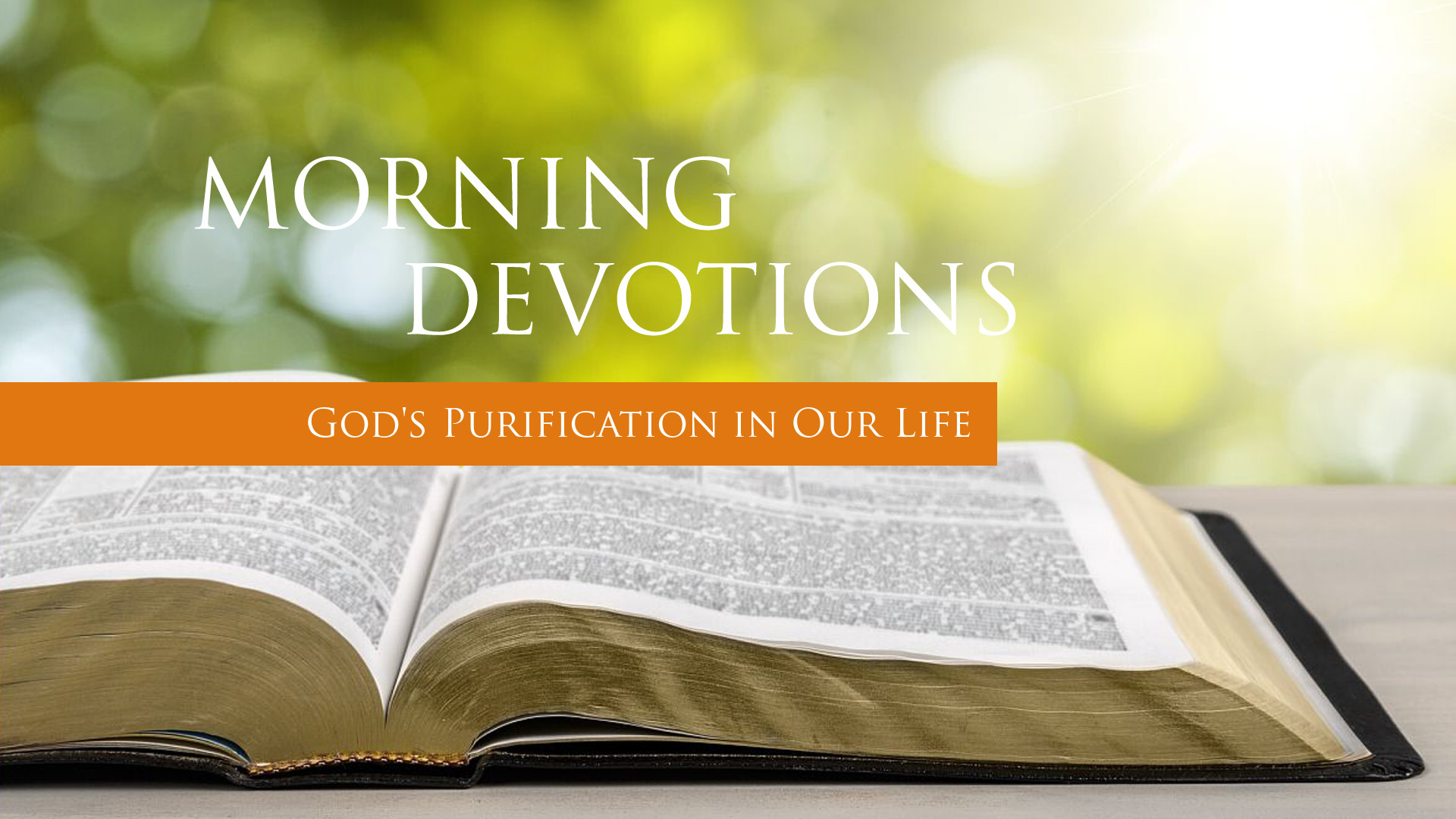 God's Purification in Our Life - Bible Baptist Church